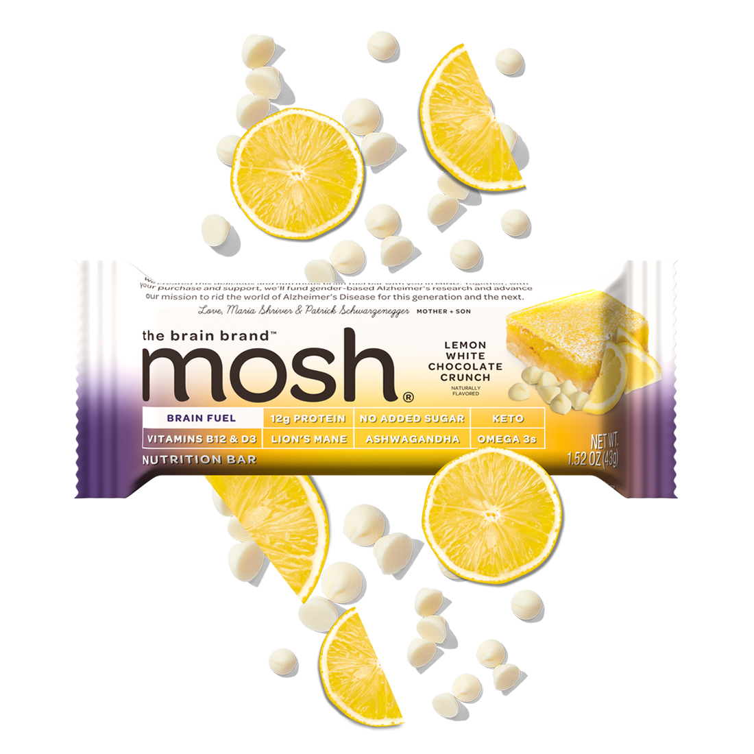 Lemon White Chocolate Crunch Protein Bar | MOSH