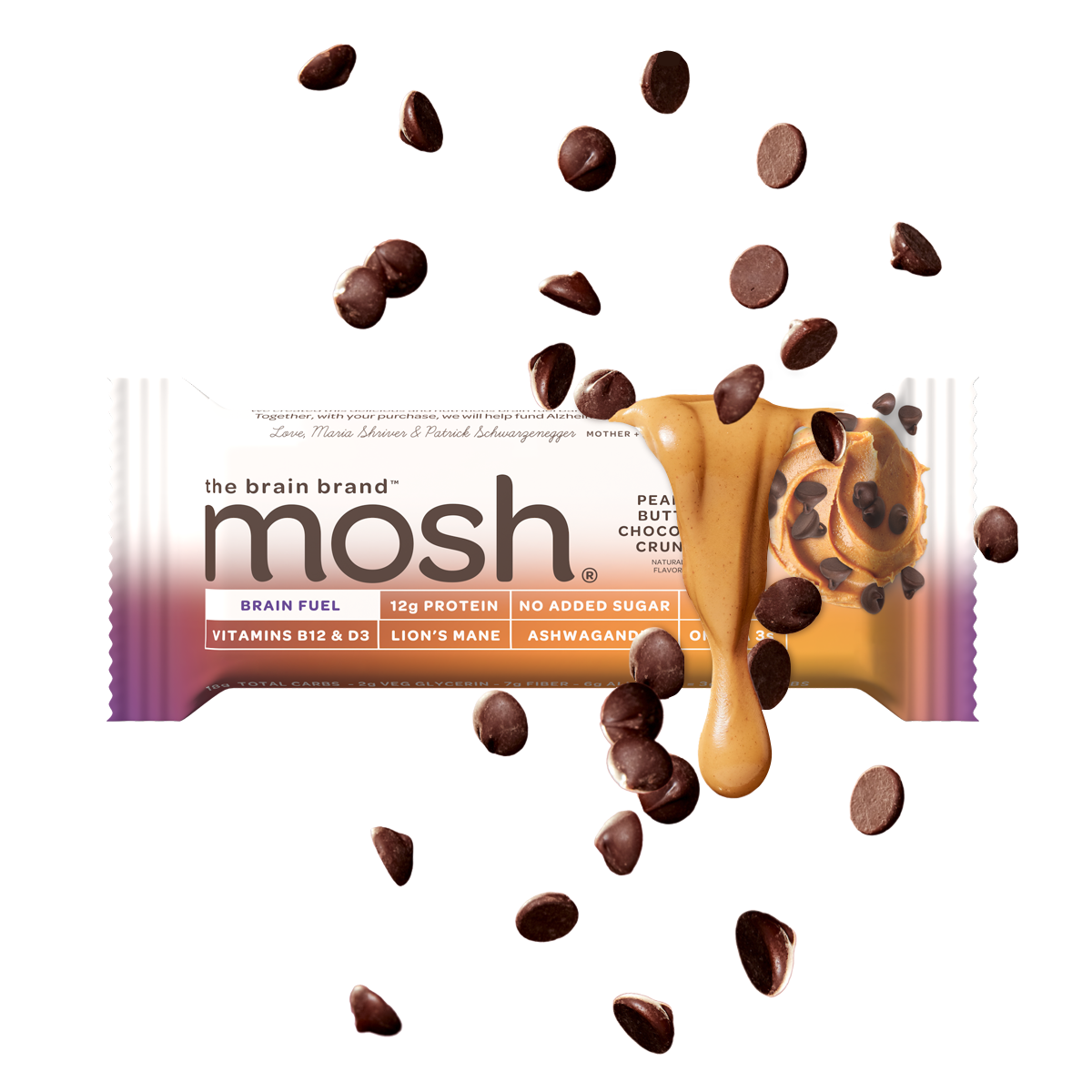 MOSH Peanut Butter Chocolate Crunch Protein Bars | 12 Pack