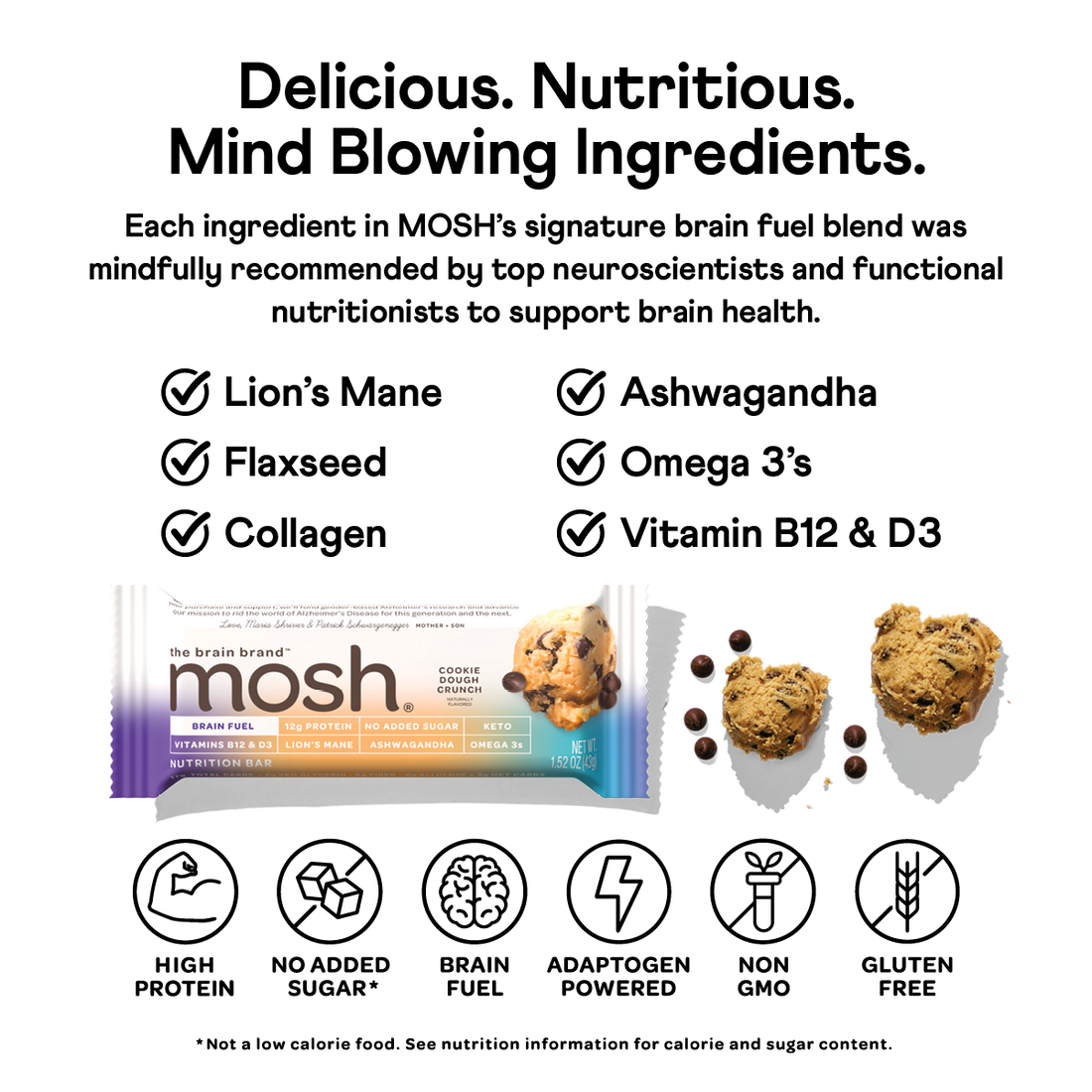MOSH Protein Bars Variety Pack | 15 Count | MOSH