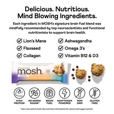 MOSH Protein Bars Variety Pack | 15 Count | MOSH