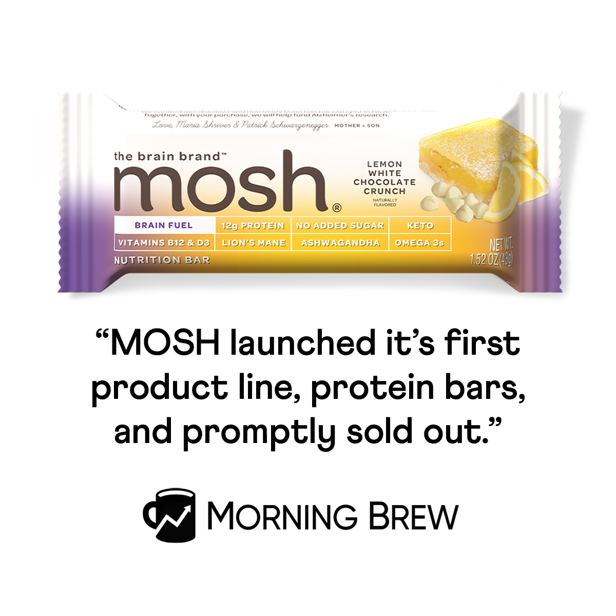 Lemon White Chocolate Crunch Protein Bar | MOSH