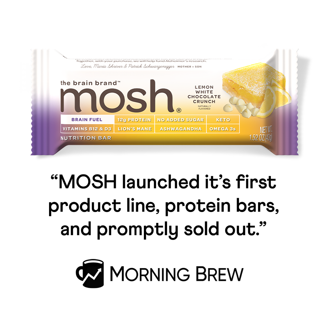 Lemon White Chocolate Crunch Protein Bar | MOSH