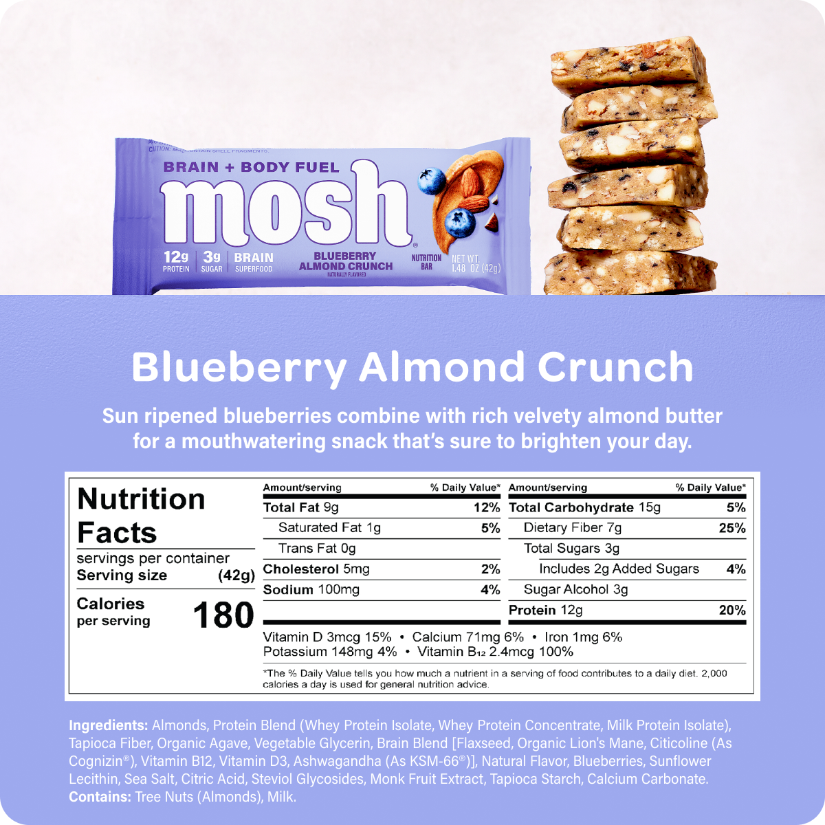 MOSH Nutty Essentials Party Pack | 36 Brain Health Protein Bars