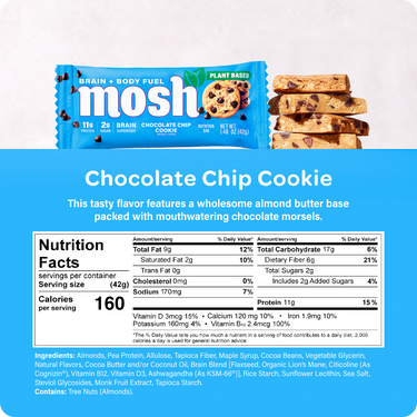 MOSH Vegan Plant-Based Protein Bar Variety Pack — 15 Bars | Brain ...