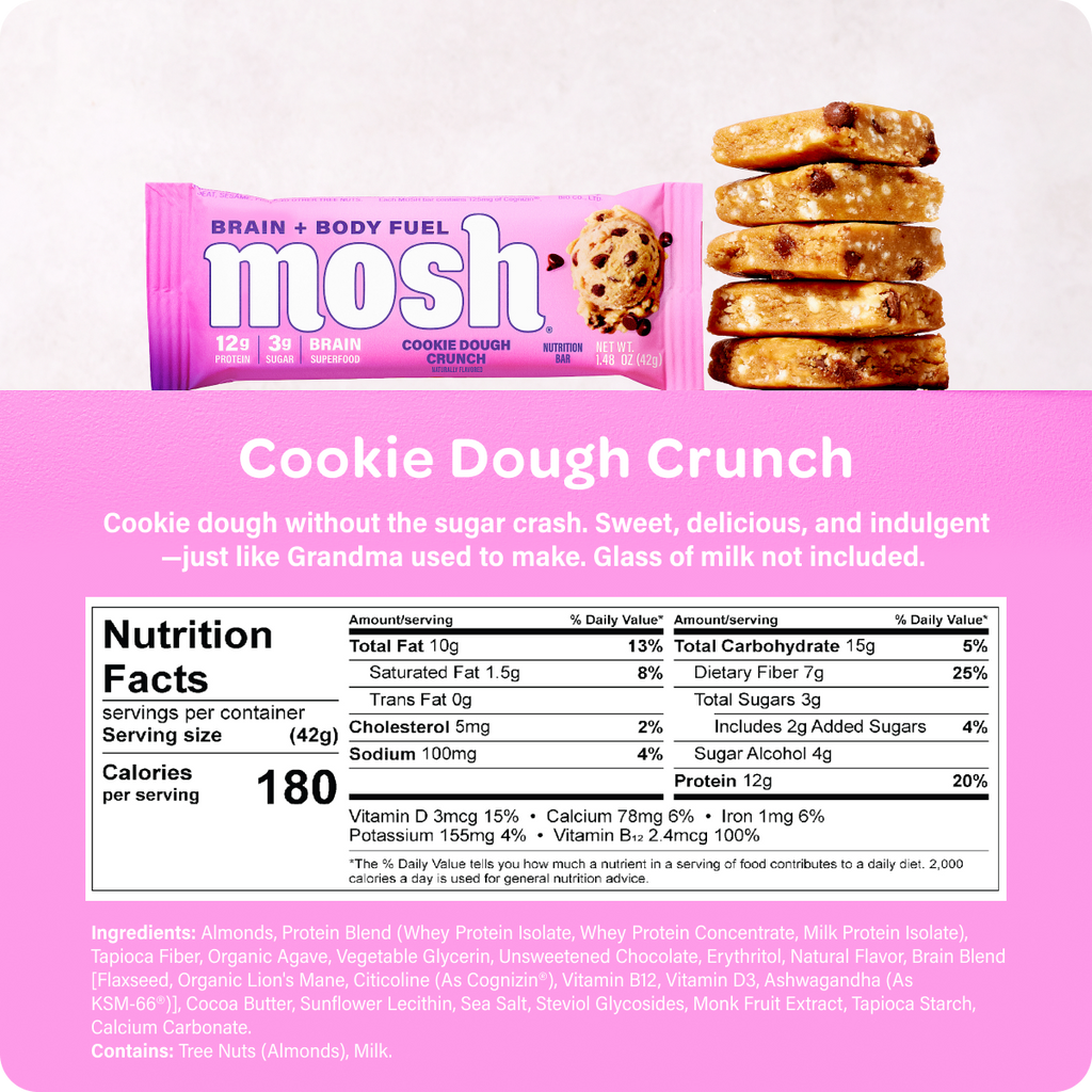 MOSH Protein Bars | Cookie Dough Crunch