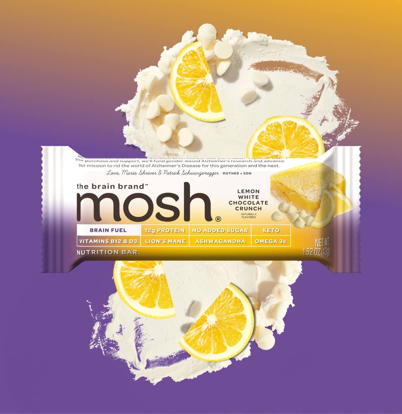 Lemon White Chocolate Crunch Protein Bar | MOSH