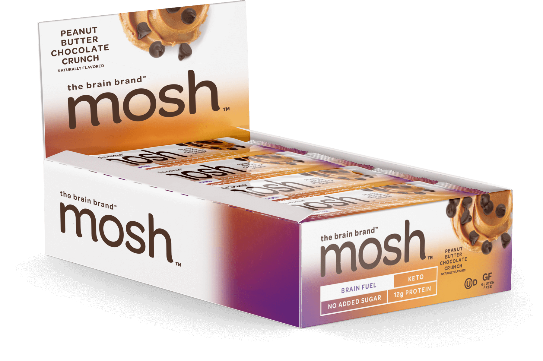 MOSH Peanut Butter Chocolate Crunch Protein Bars | 12 Pack