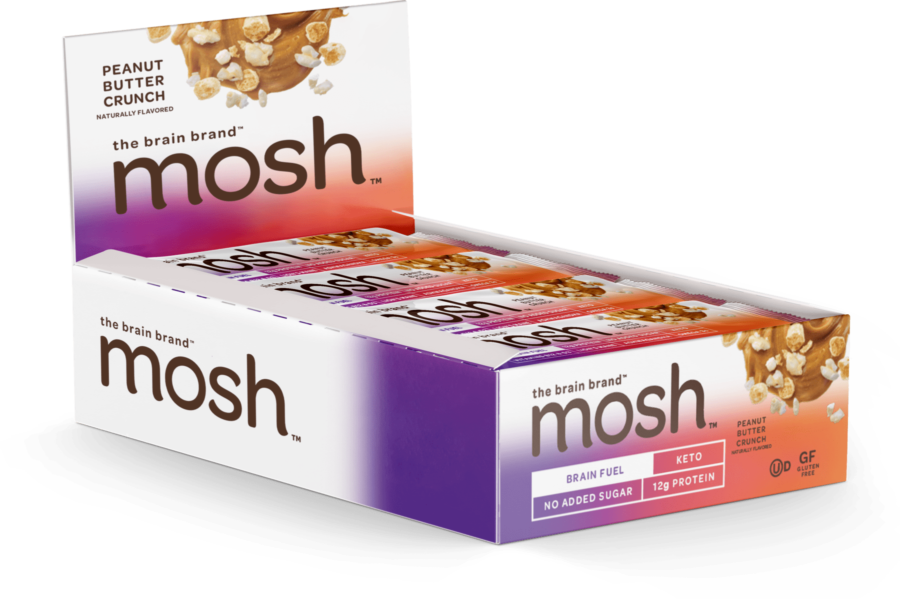 MOSH Peanut Butter Crunch Protein Bars | Gluten-Free & Keto