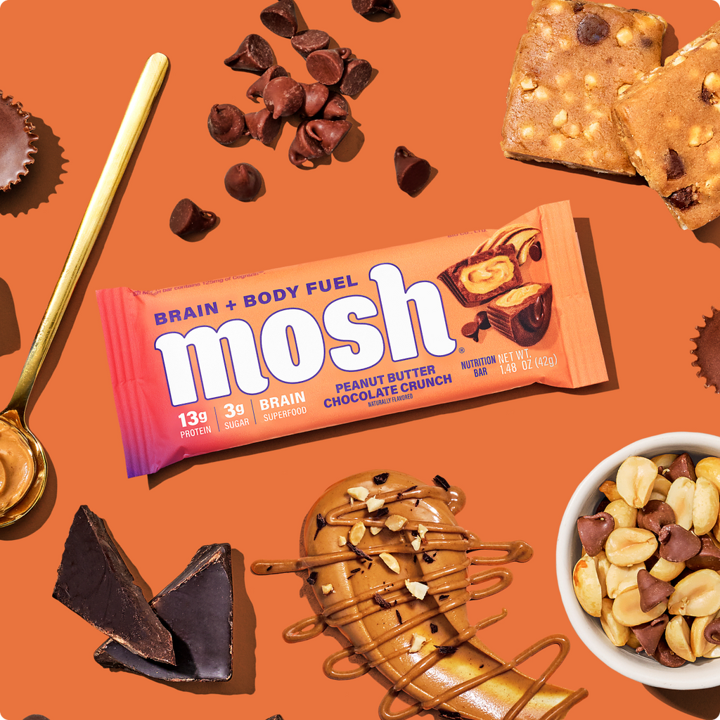 MOSH Peanut Butter Chocolate Crunch Protein Bars | 12 Pack