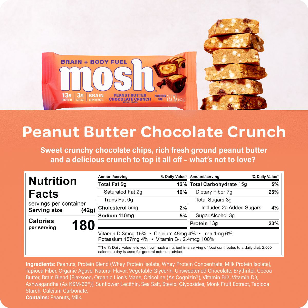 MOSH Nutty Essentials Party Pack | 36 Brain Health Protein Bars