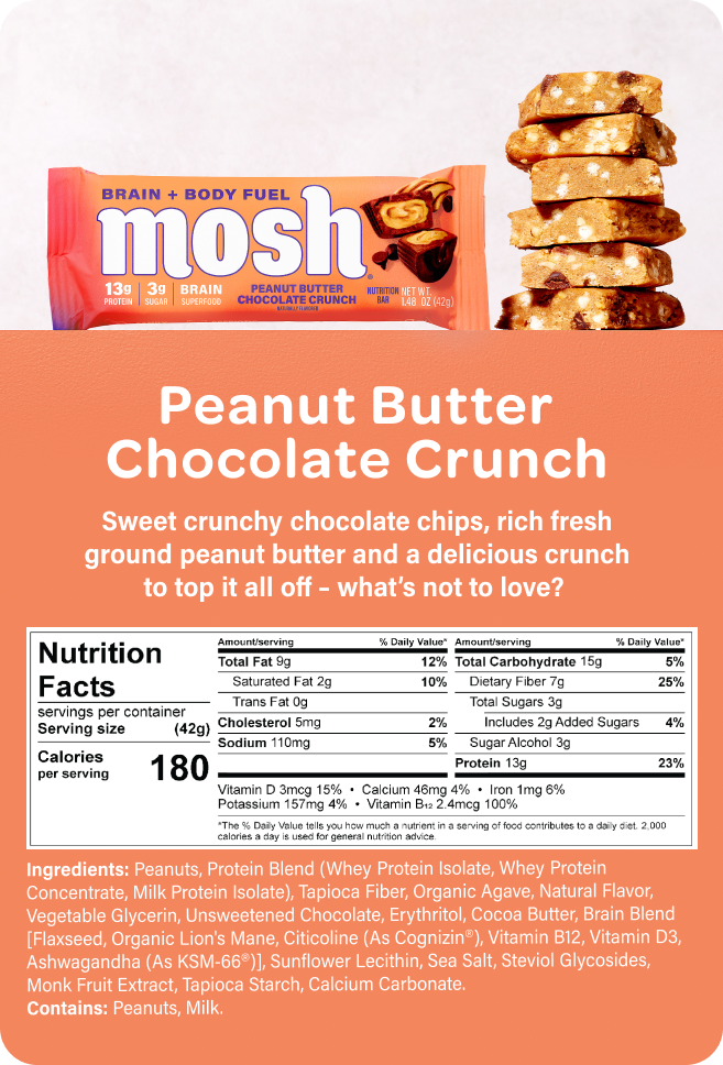 MOSH Nutty Essentials Party Pack | 36 Brain Health Protein Bars