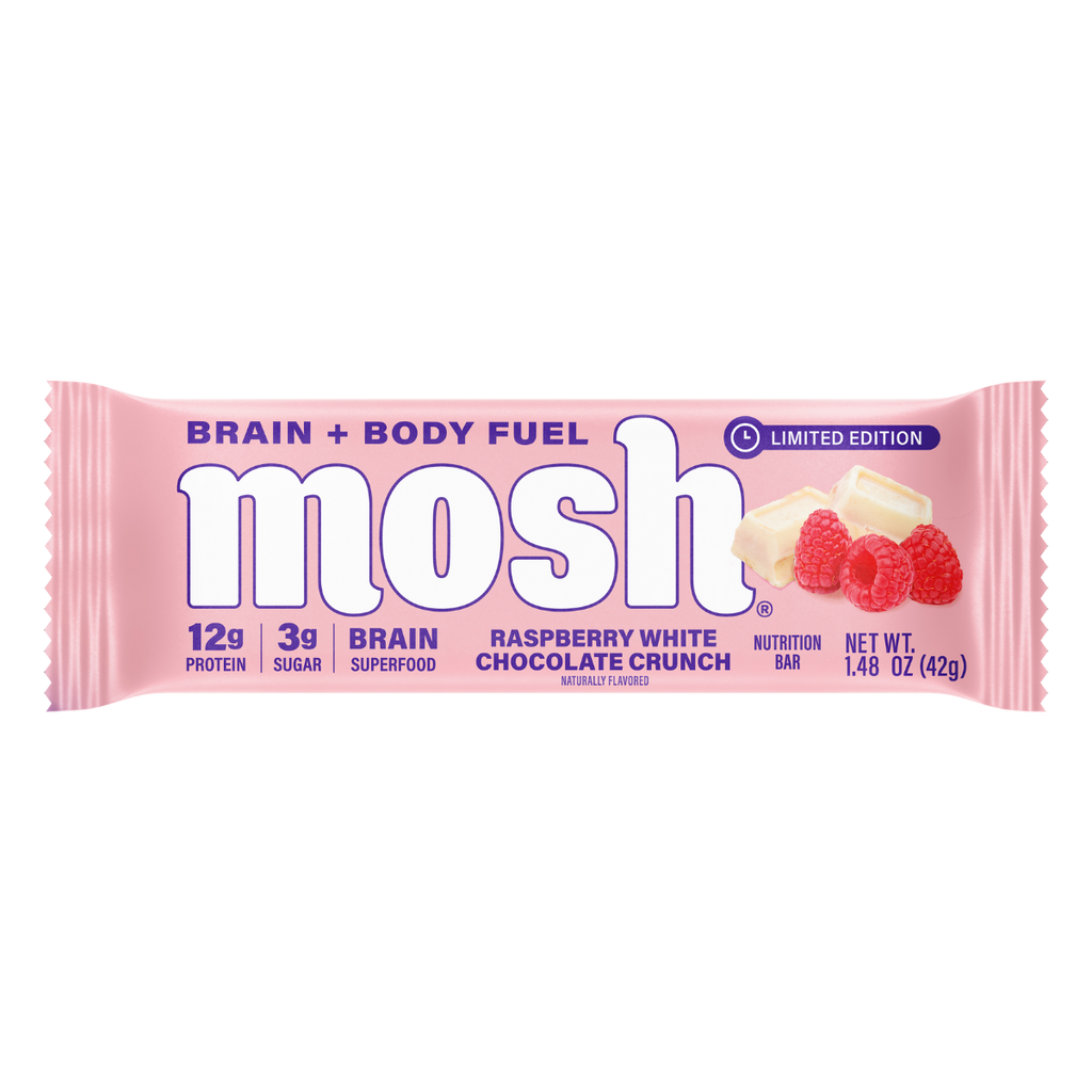 MOSH Protein Bars | NEW! Raspberry White Chocolate Crunch